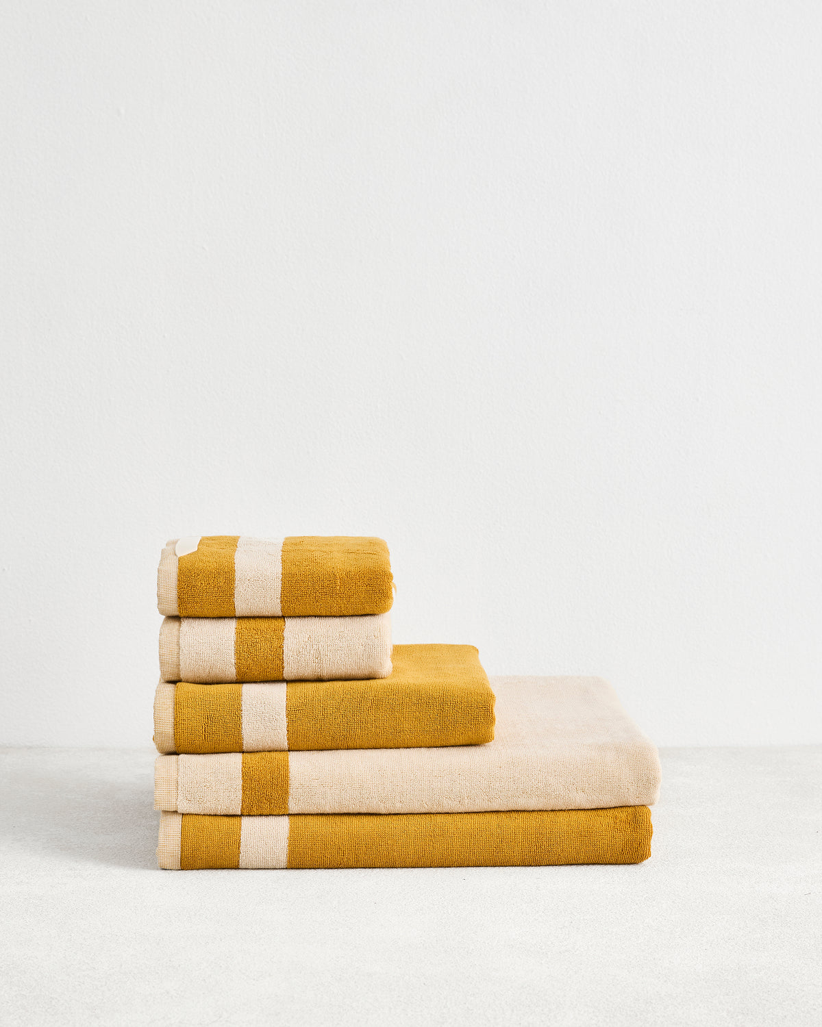 Cotton Bath Sheet Bundle – Crème & Turmeric | Bed Threads